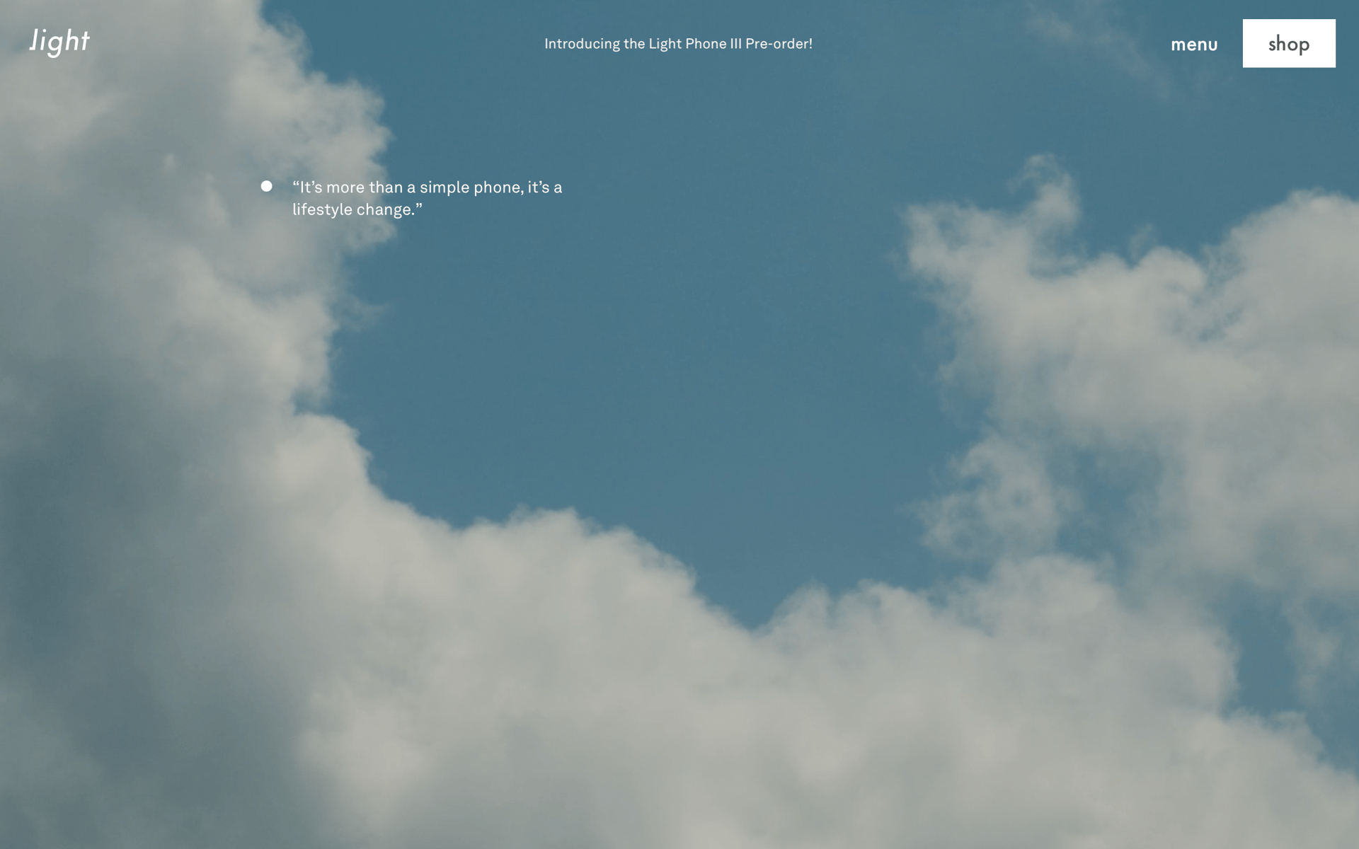 The Light Phone | Web Design Inspiration | Siteinspire