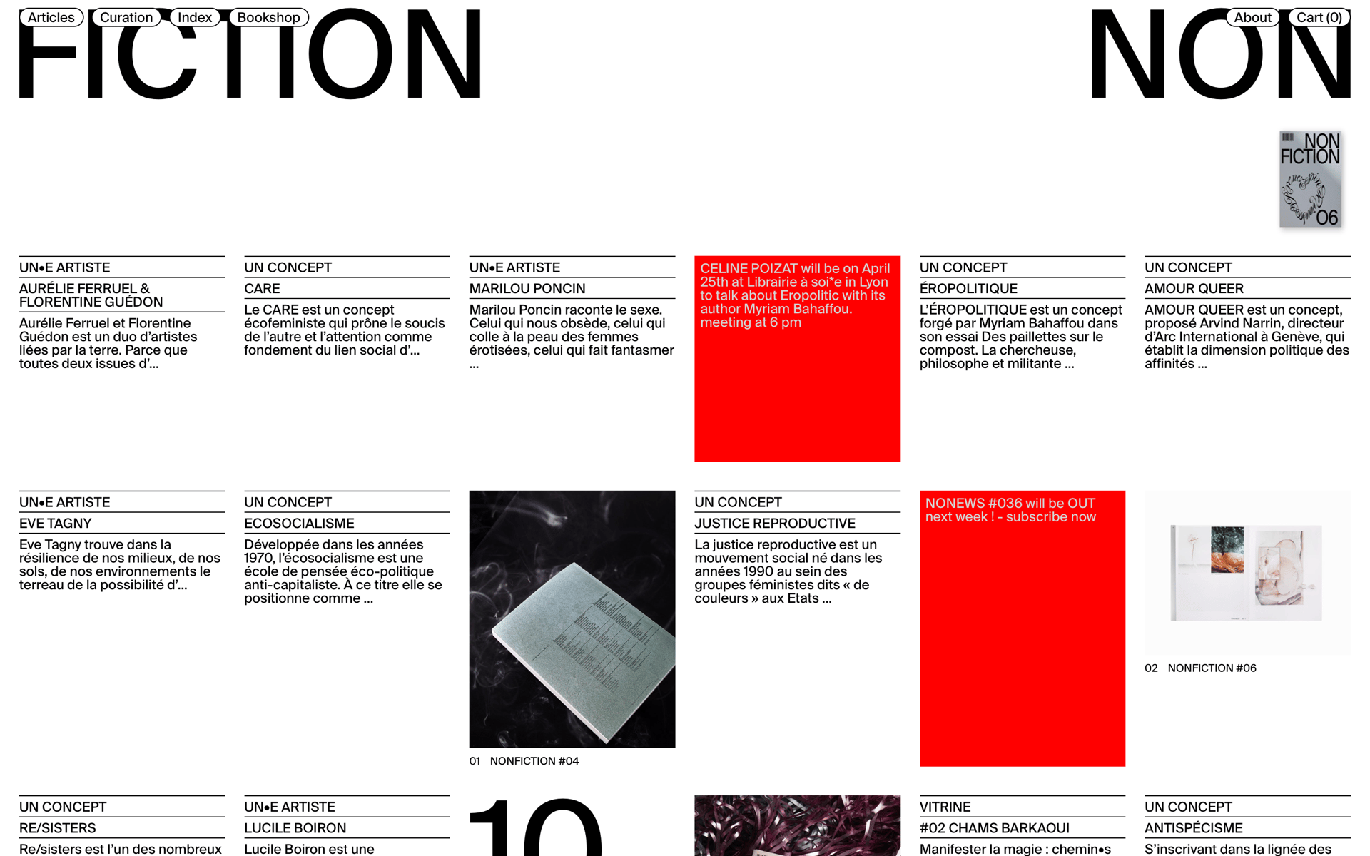Non Fiction | Web Design Inspiration | Siteinspire