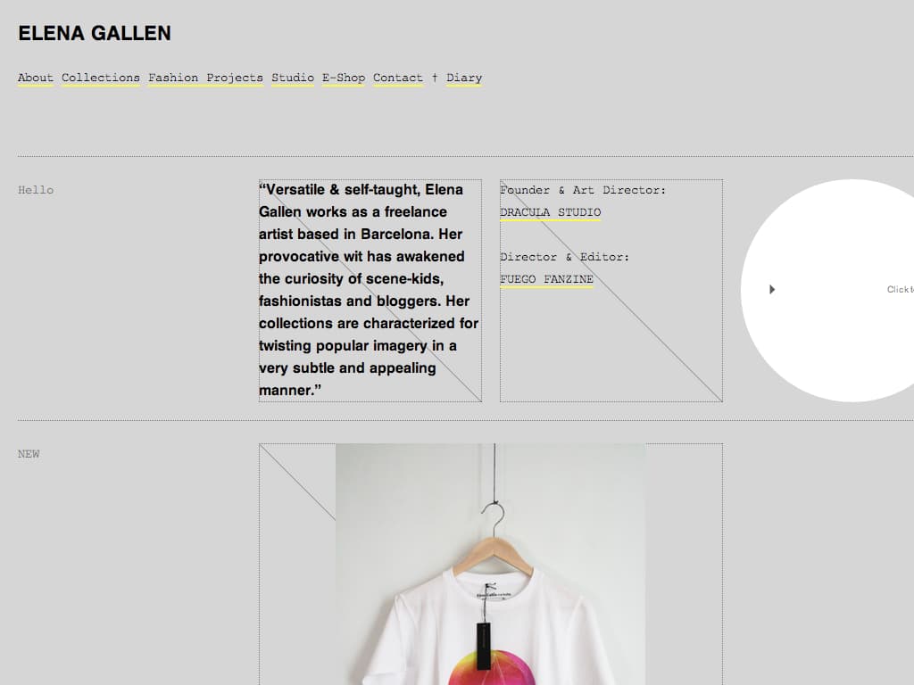 Elena Gallen | Web Design Inspiration | Siteinspire