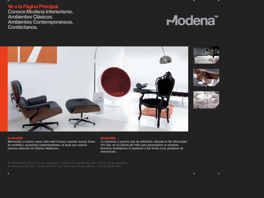Modena Interiors | Web Design Inspiration | Siteinspire