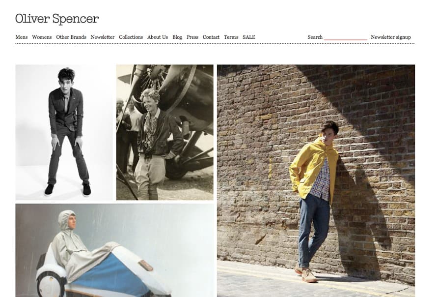 Oliver Spencer | Web Design Inspiration | Siteinspire