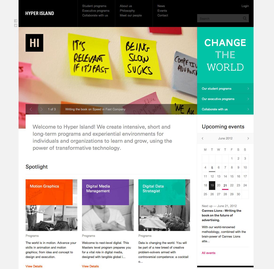 Hyper Island | Web Design Inspiration | Siteinspire