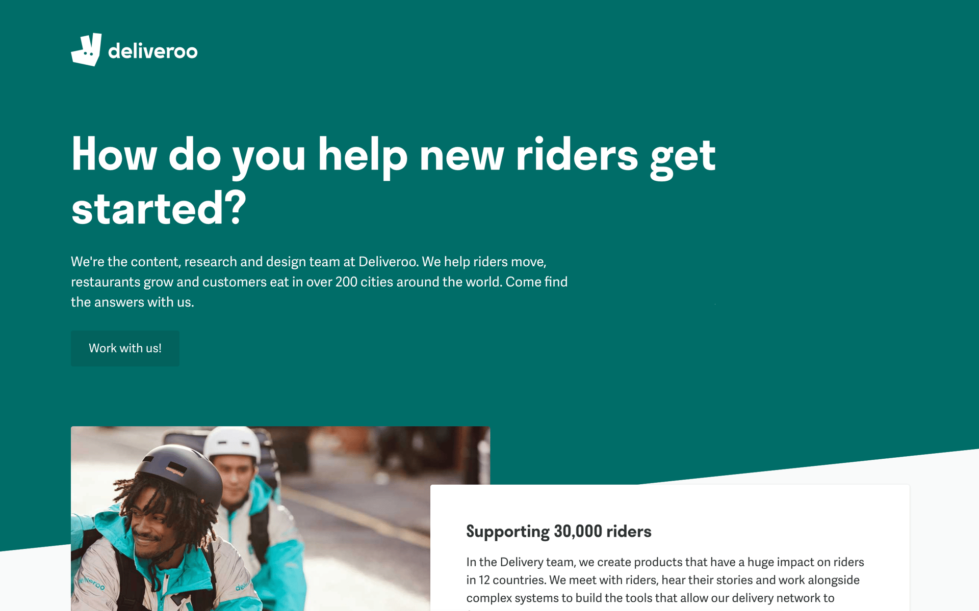 Deliveroo Design | Web Design Inspiration | Siteinspire