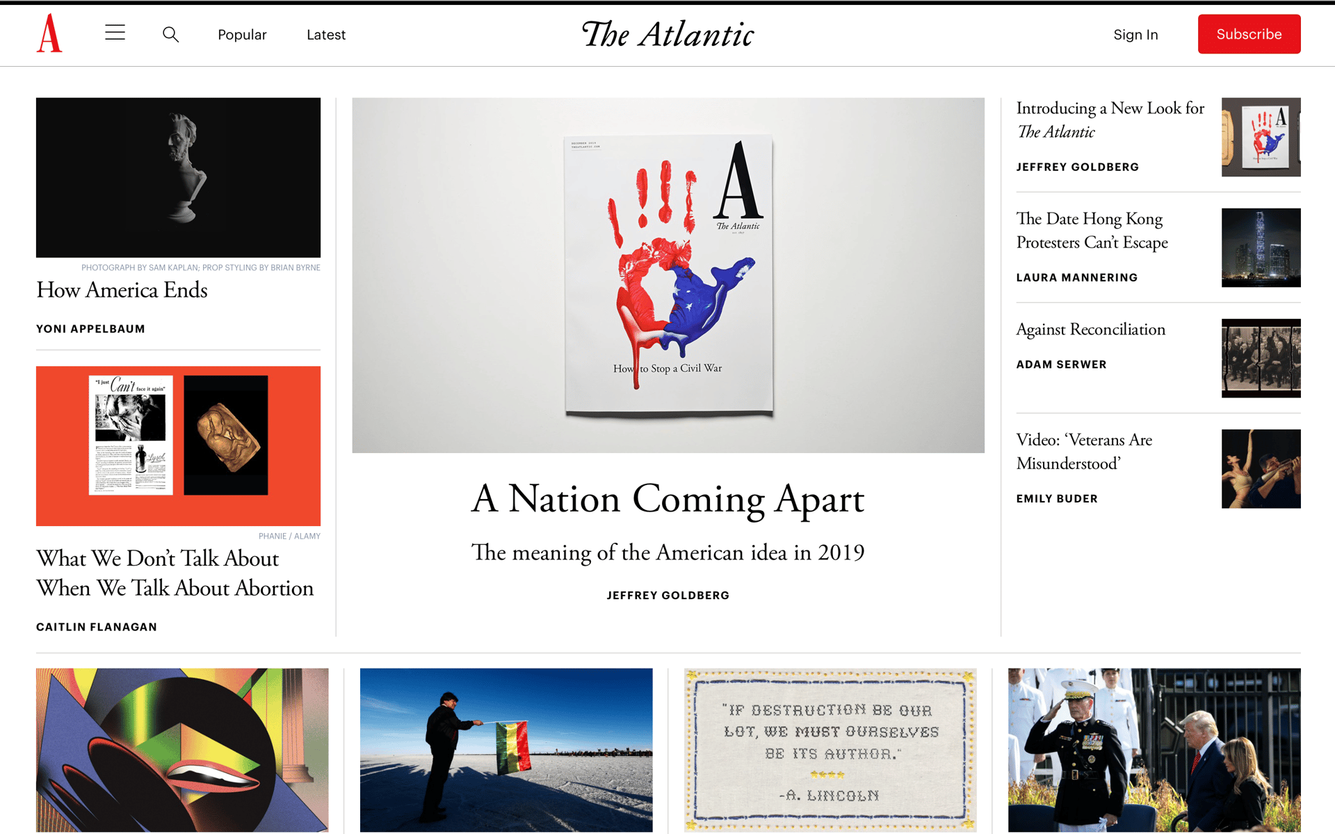 The Atlantic | Web Design Inspiration | Siteinspire