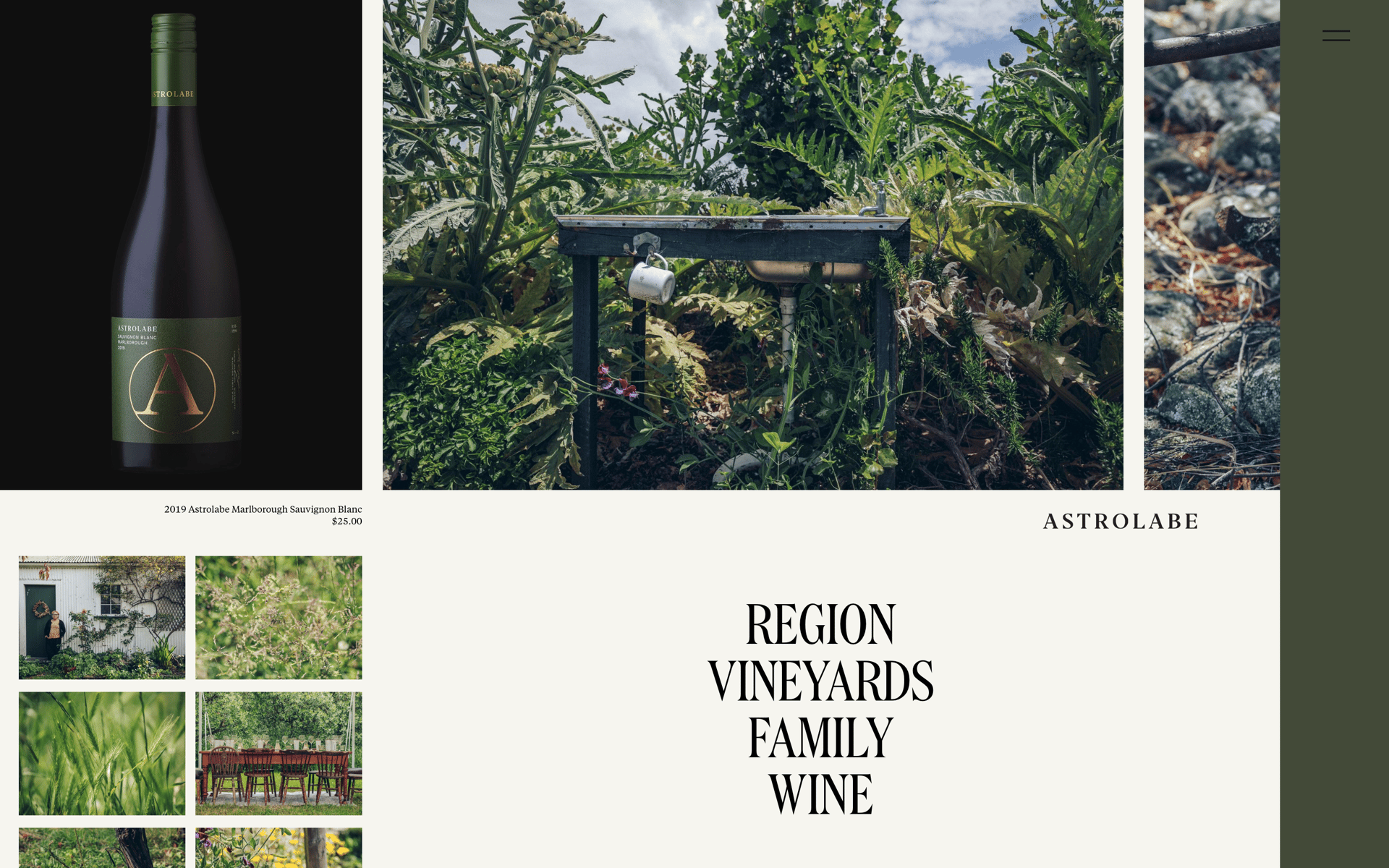 Astrolabe Wines | Web Design Inspiration | Siteinspire