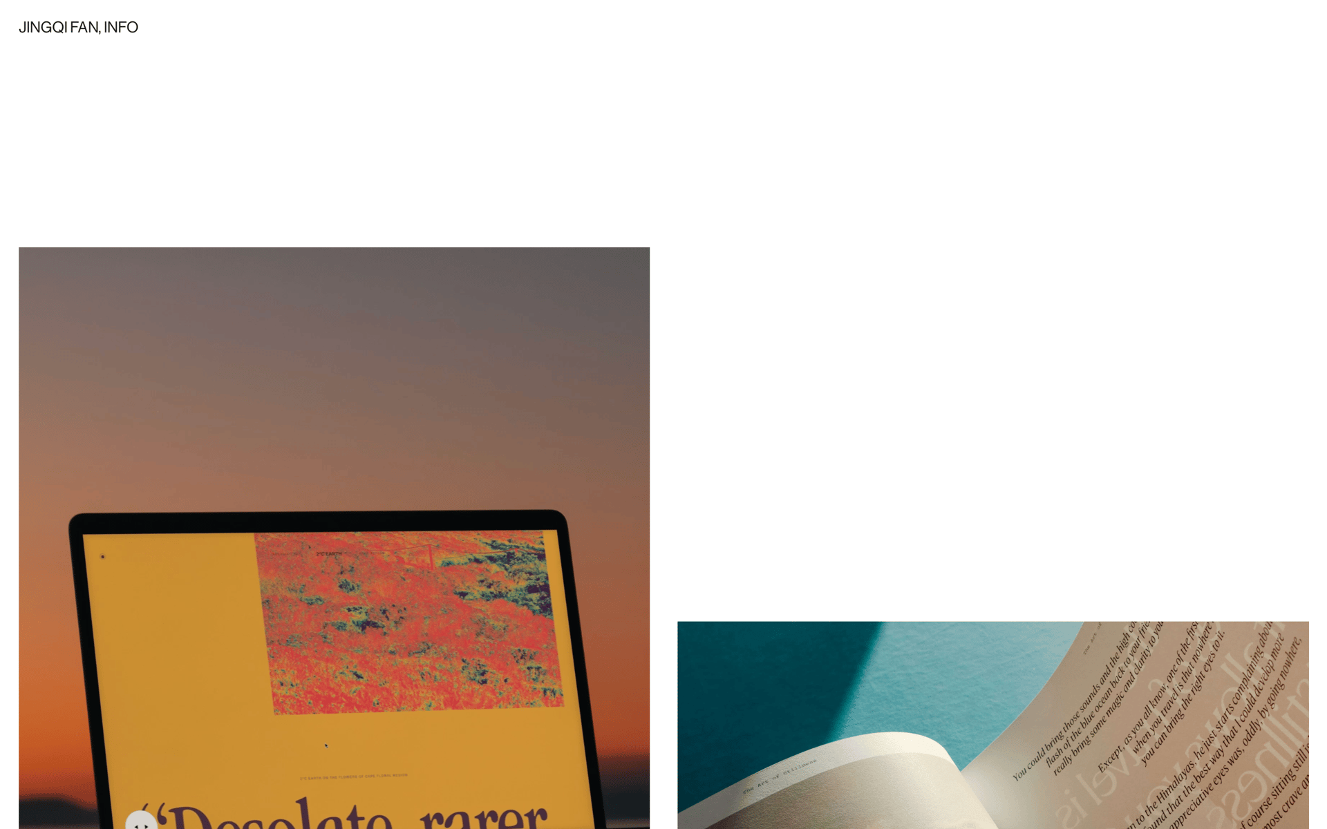 Jingqi Fan | Web Design Inspiration | Siteinspire