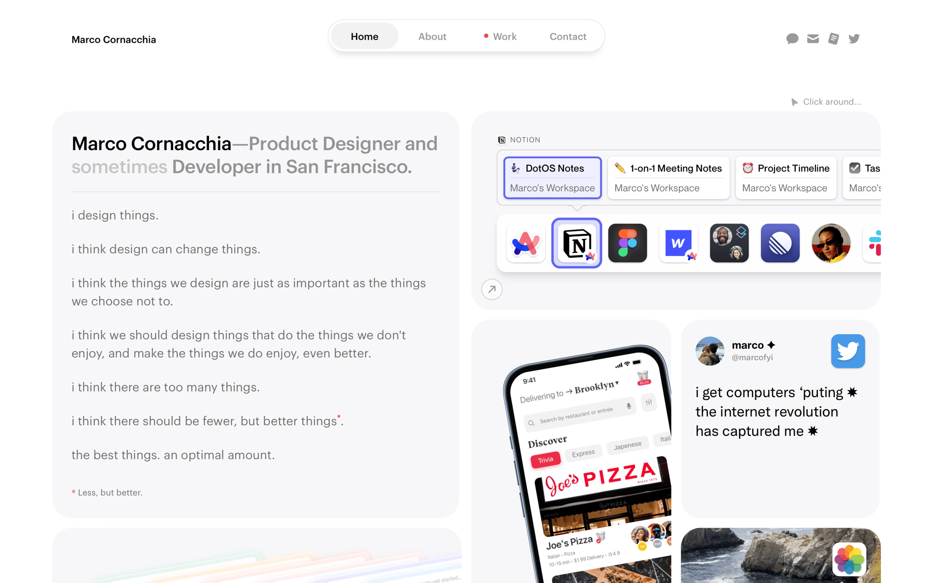 Marco Cornacchia | Web Design Inspiration | Siteinspire