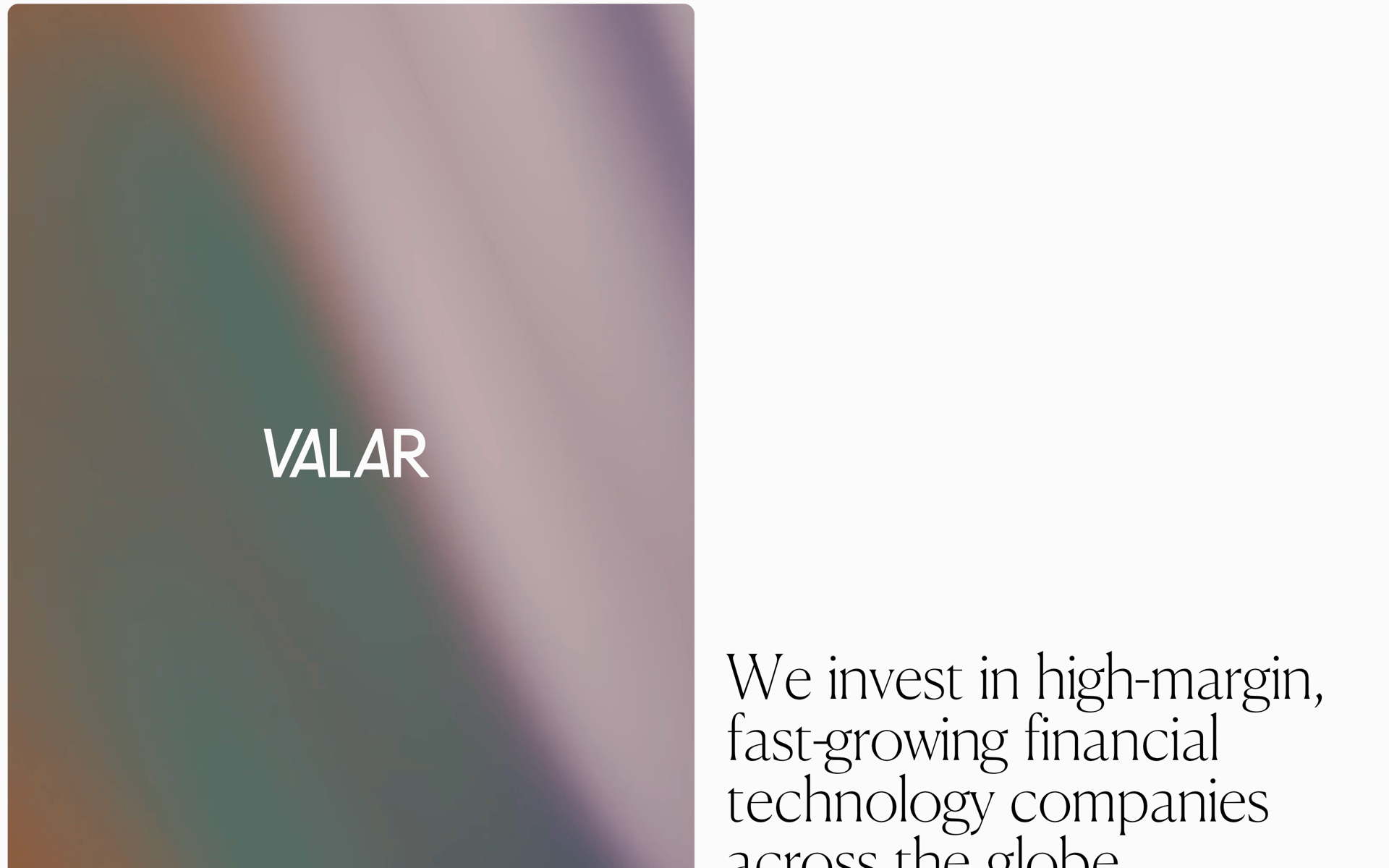 Valer | Web Design Inspiration | Siteinspire