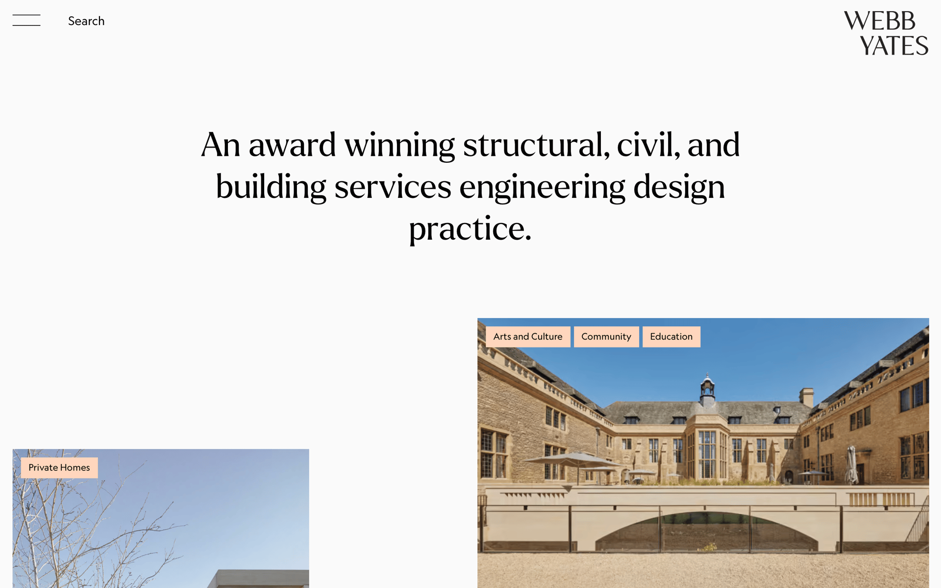 Webb Yates Engineers | Web Design Inspiration | Siteinspire